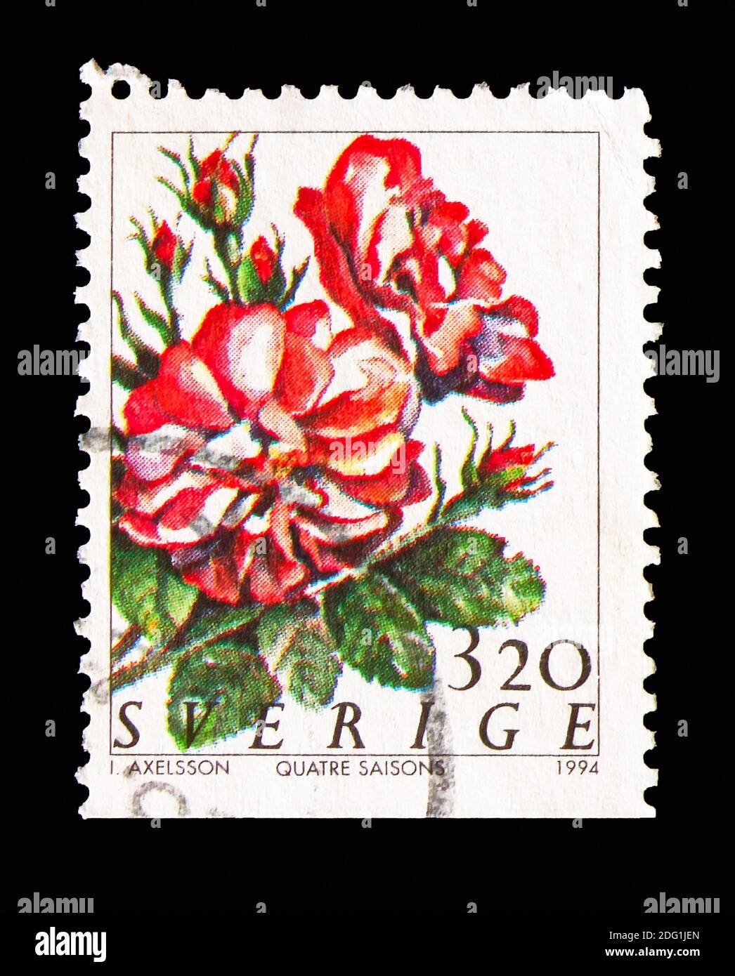 MOSCOW, RUSSIA - AUGUST 18, 2018: A stamp printed in Sweden shows Four ...