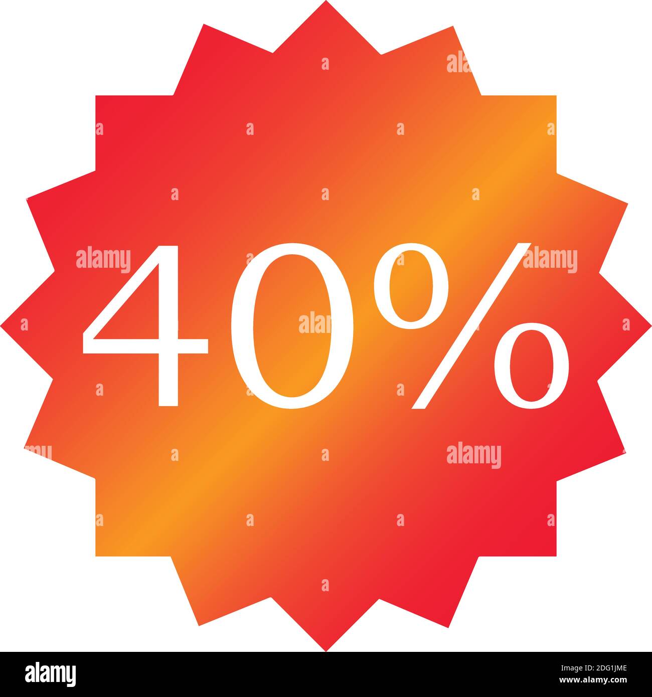 Sale tag vector badge template, 40 off label symbol, promotion flat ...