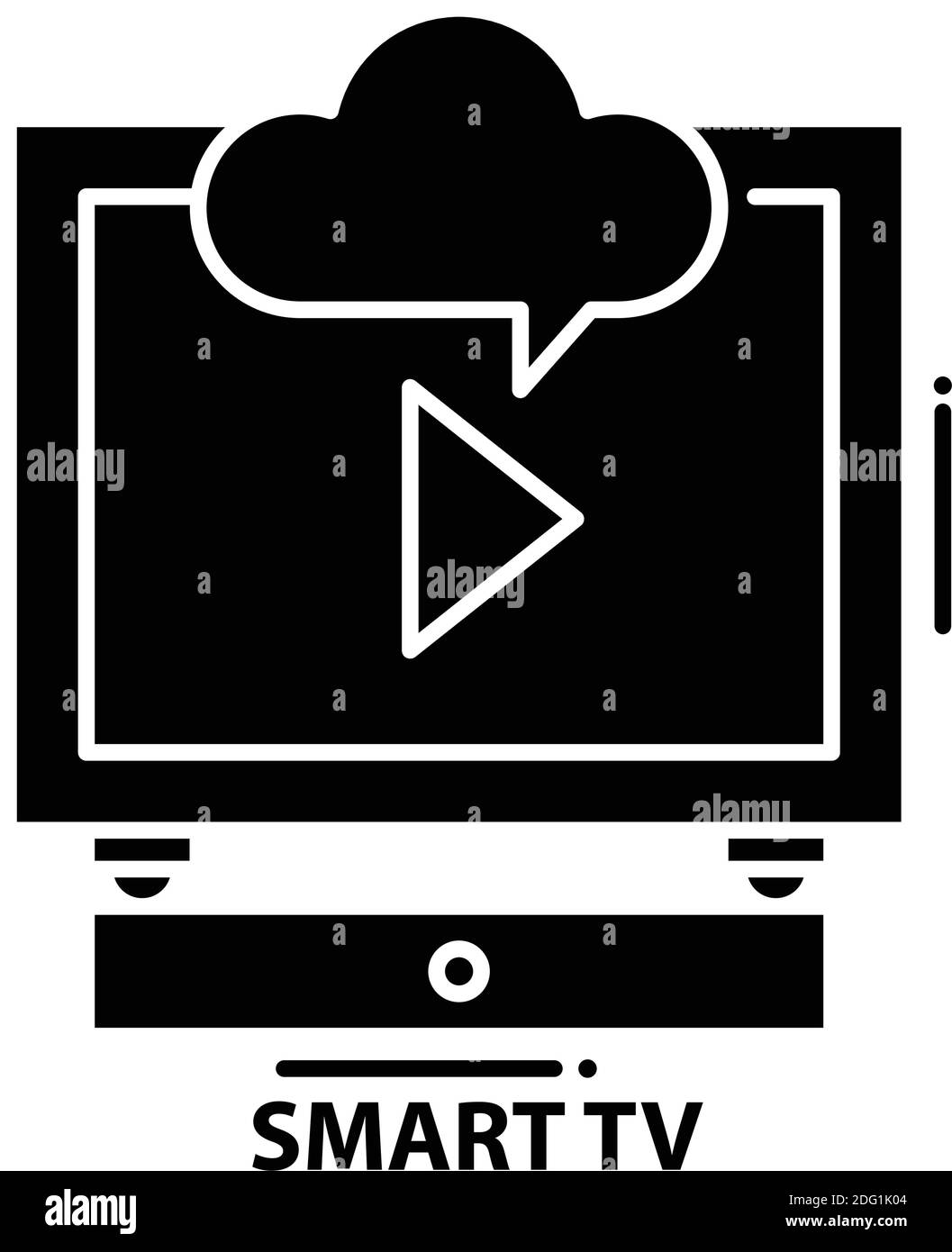 smart tv symbol icon, black vector sign with editable strokes, concept ...