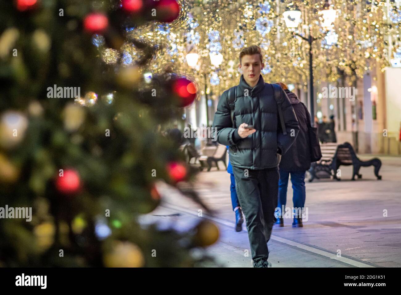 Russia, Moscow. People walk in a street Stock Photo - Alamy