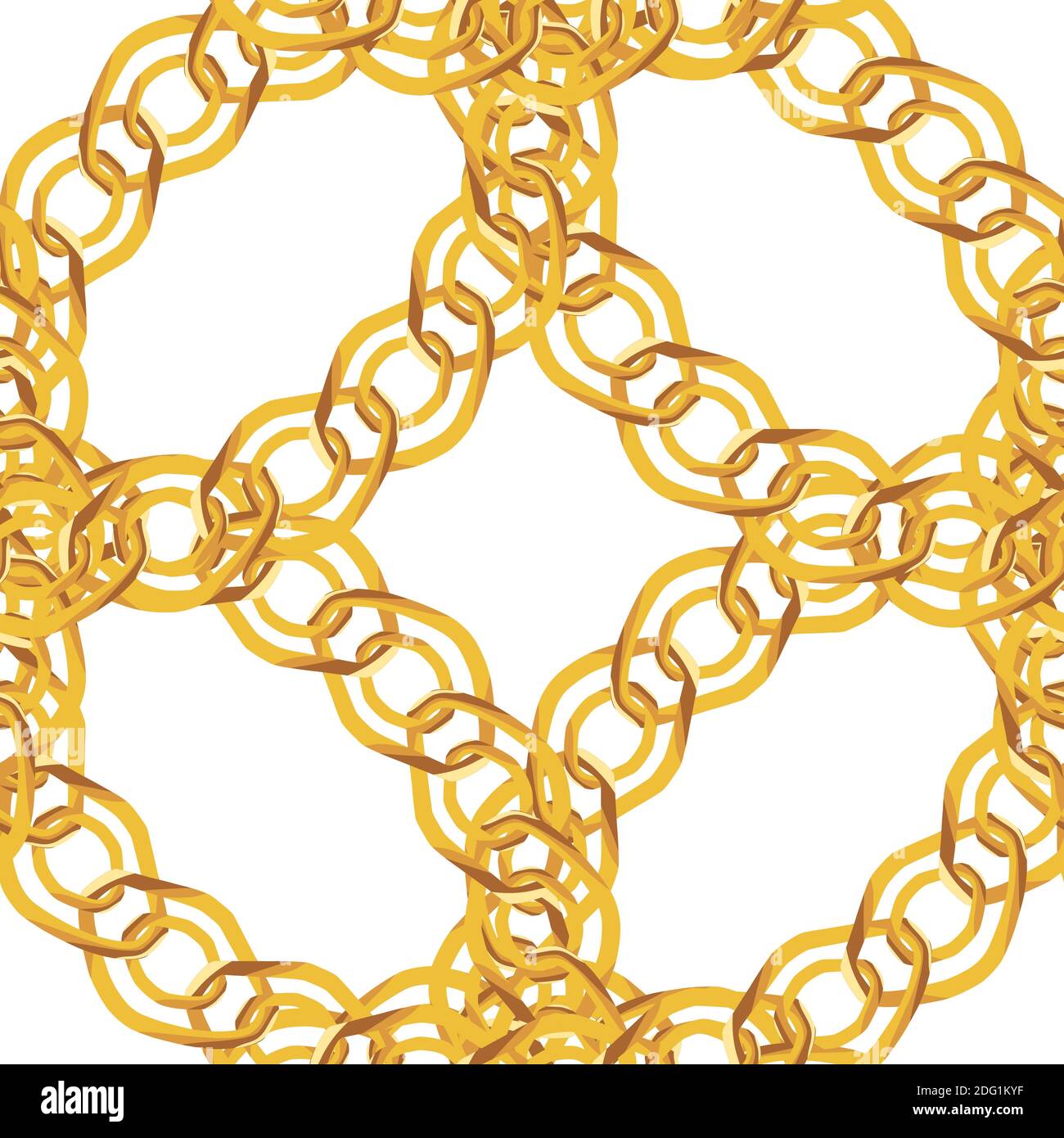 Gold Chain Jewelry Seamless Pattern Background. Illustration Stock ...