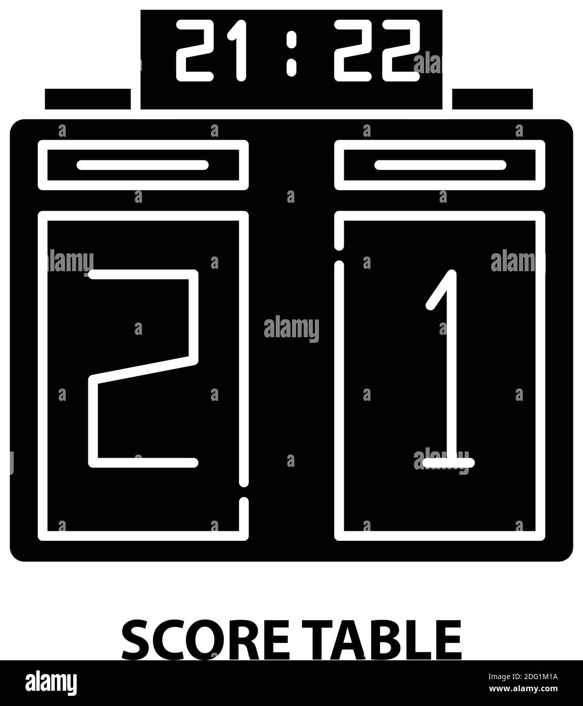 score table icon, black vector sign with editable strokes, concept ...