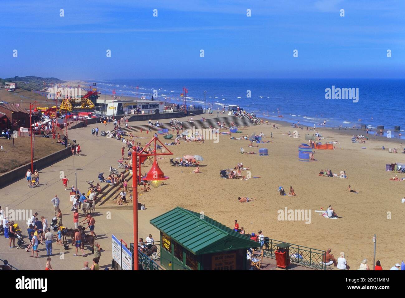 Mablethorpe promenade and sandy beach. Lincolnshire, England. UK ...