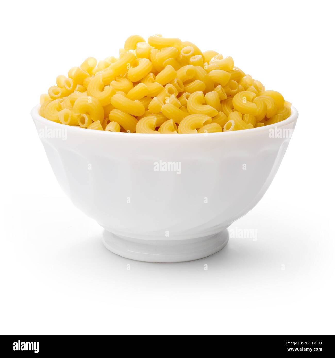 Pasta in bowl isolated on white background Stock Photo - Alamy