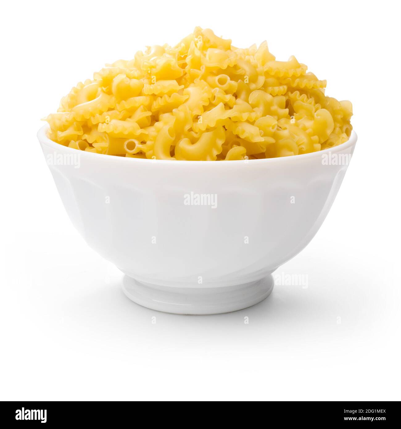 Pasta in bowl isolated on white background Stock Photo - Alamy