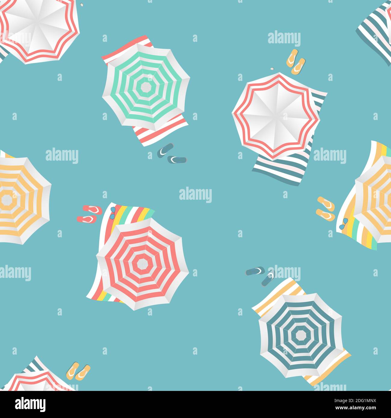 Beach umbrella seamless pattern background. Illustration Stock Photo ...
