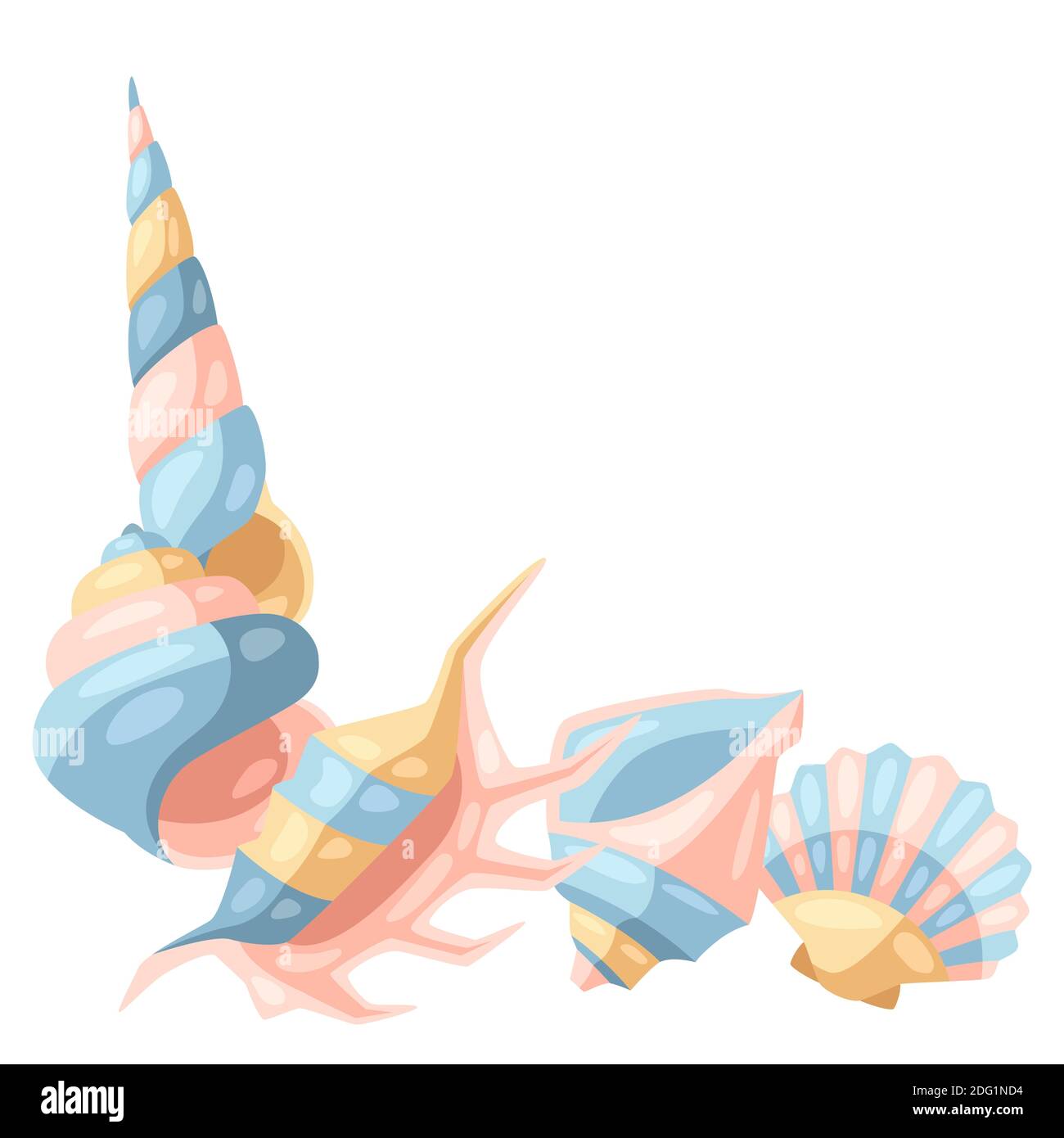 Corner with seashells Stock Vector Image & Art - Alamy
