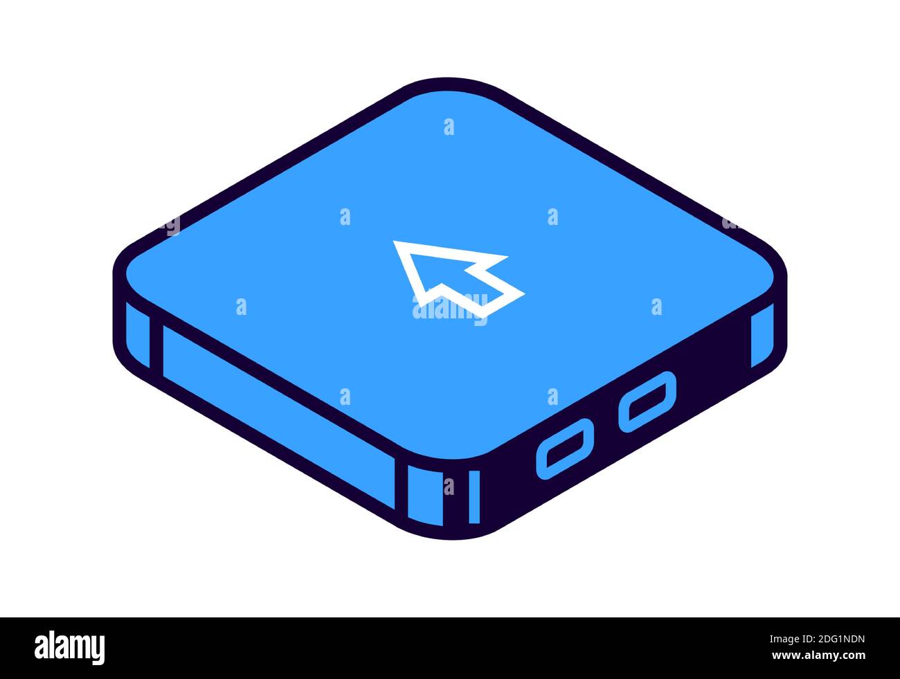 Arrow button press isometric vector isolated illustration Stock Vector ...