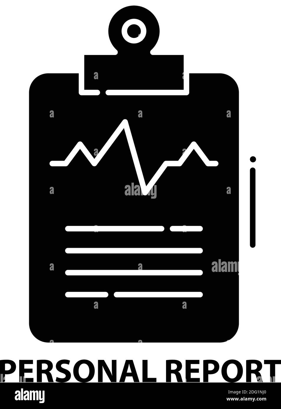personal report icon, black vector sign with editable strokes, concept ...