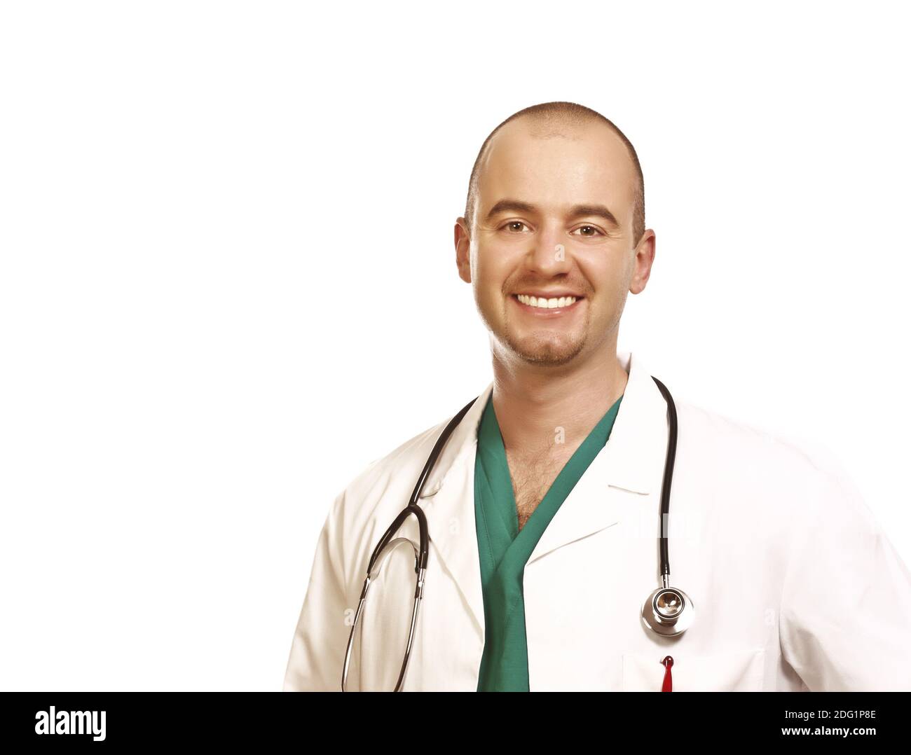 Doctor portrait on white background Stock Photo - Alamy