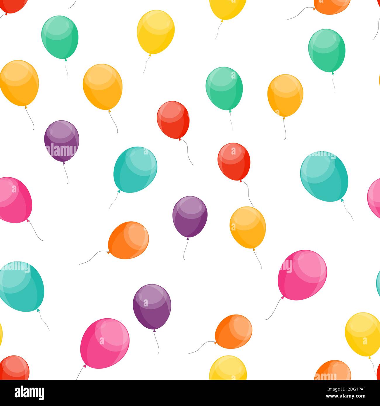 Seamless Pattern Holiday Background with Balloons. Illustration Stock ... Seamless Pattern Holiday Background with Balloons. Illustration Stock ...