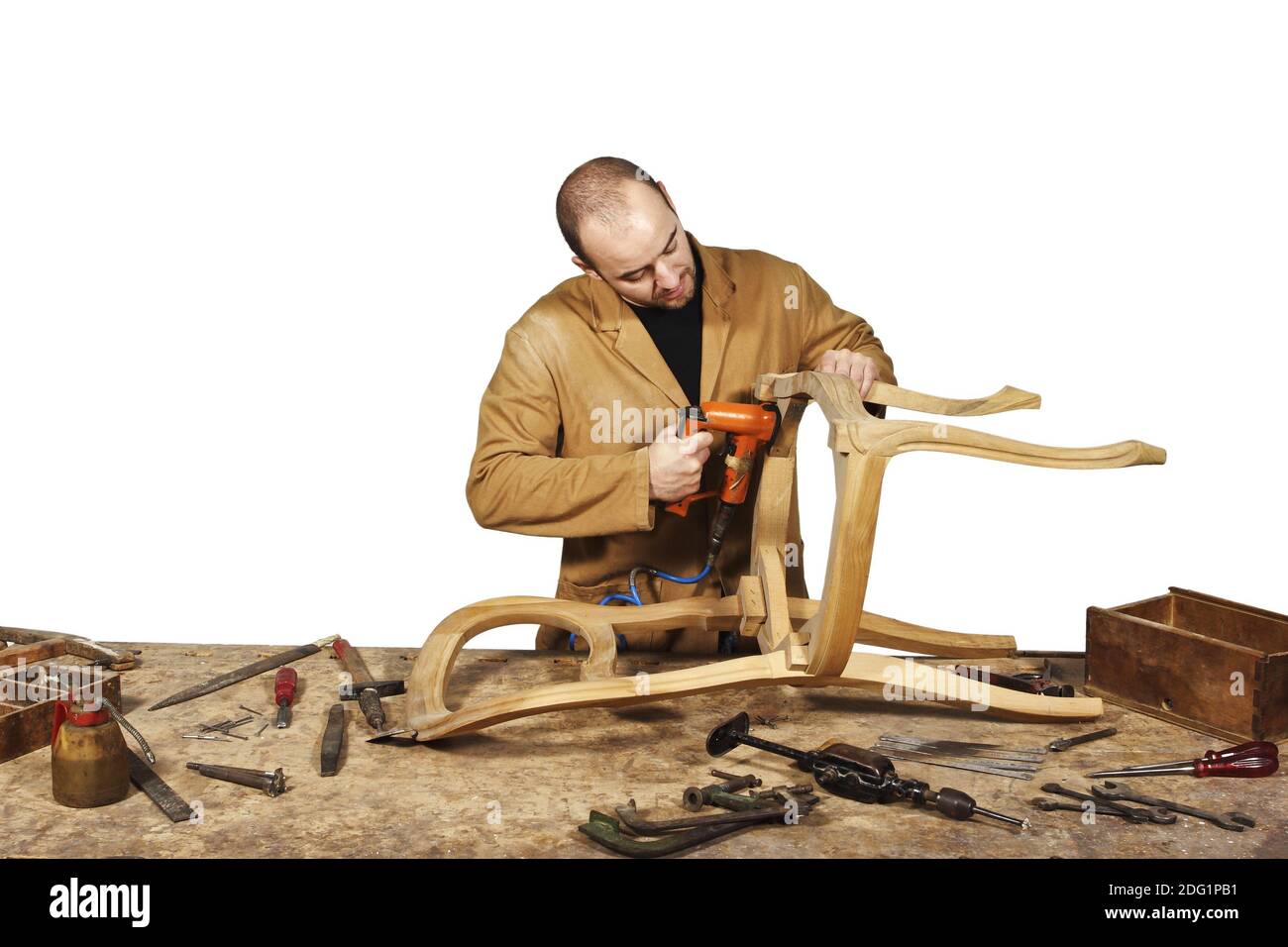 Carpenter at work Stock Photo - Alamy