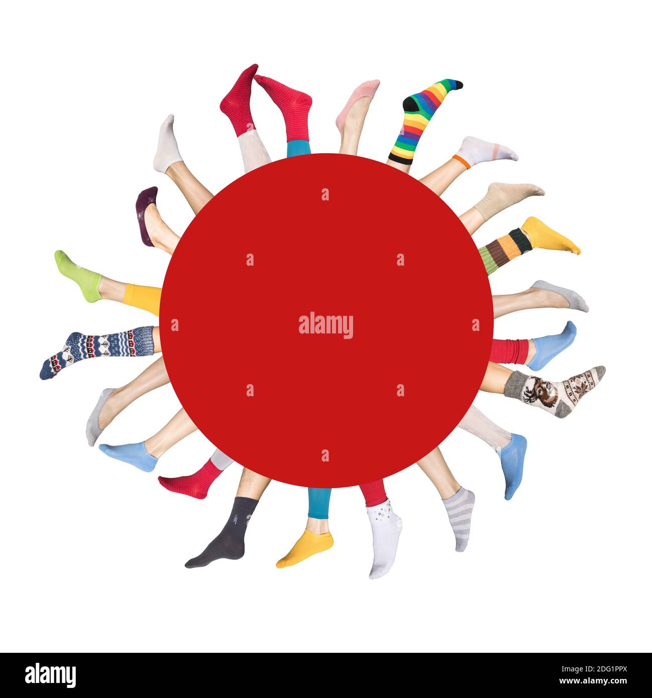 Colorful socks on white background Stock Photo - Alamy