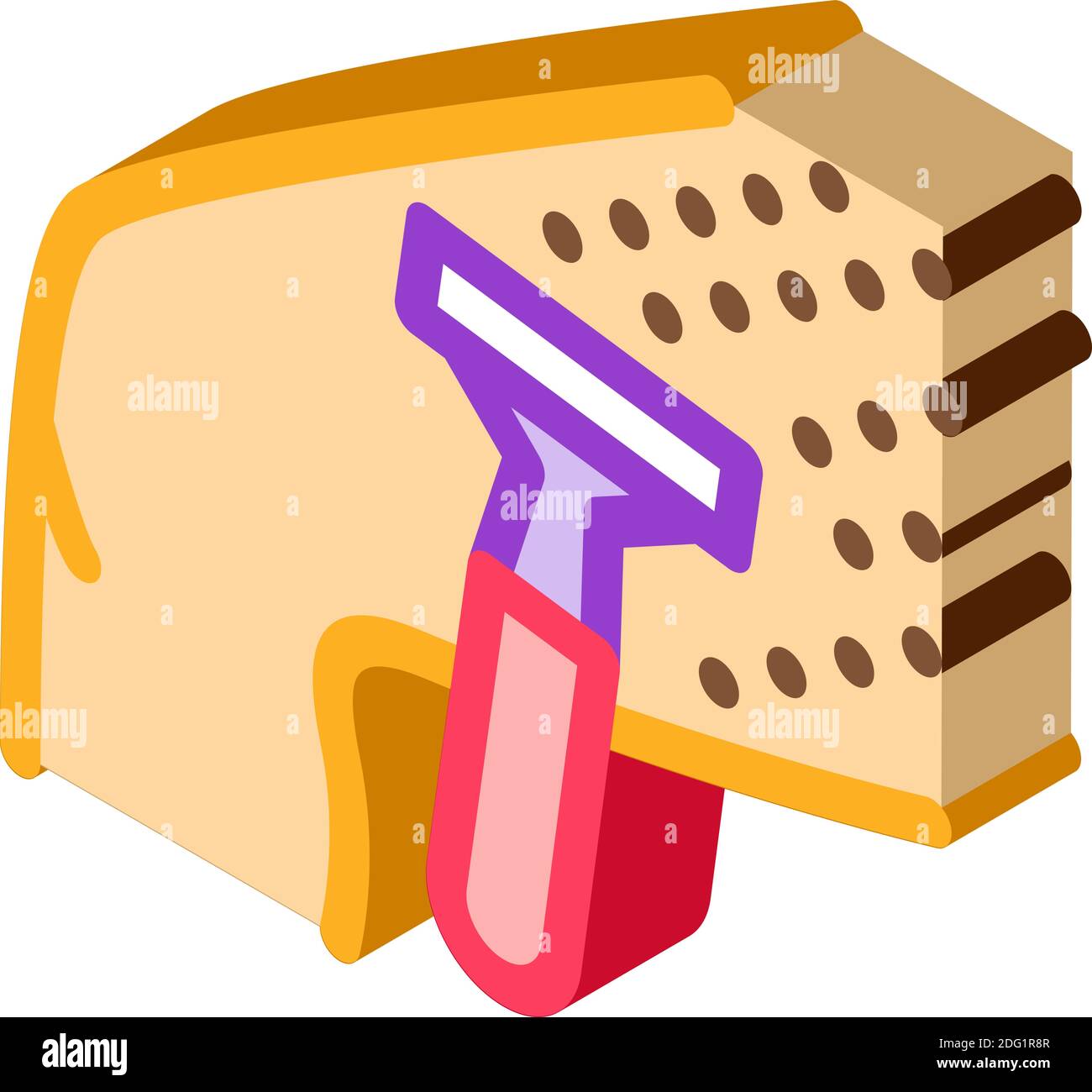 shaving legs with razor isometric icon vector illustration Stock Vector ...