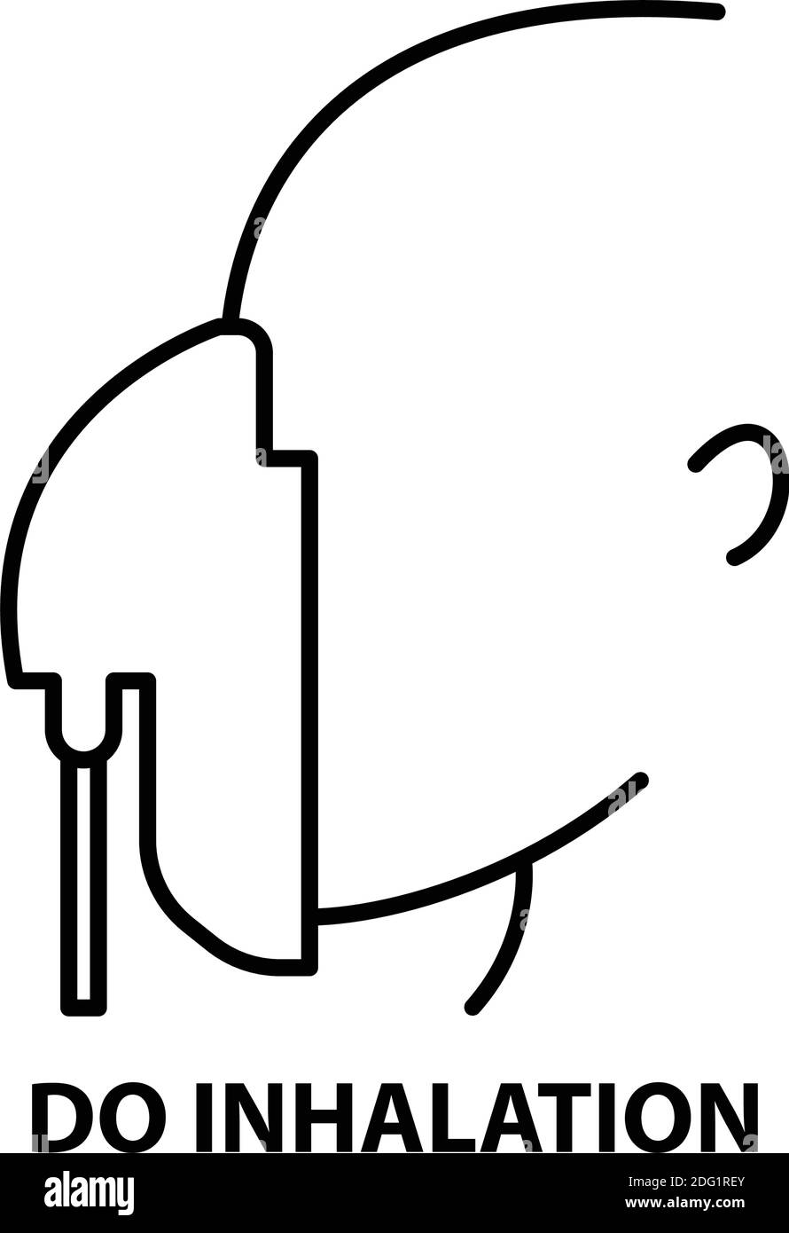 do inhalation icon, black vector sign with editable strokes, concept ...