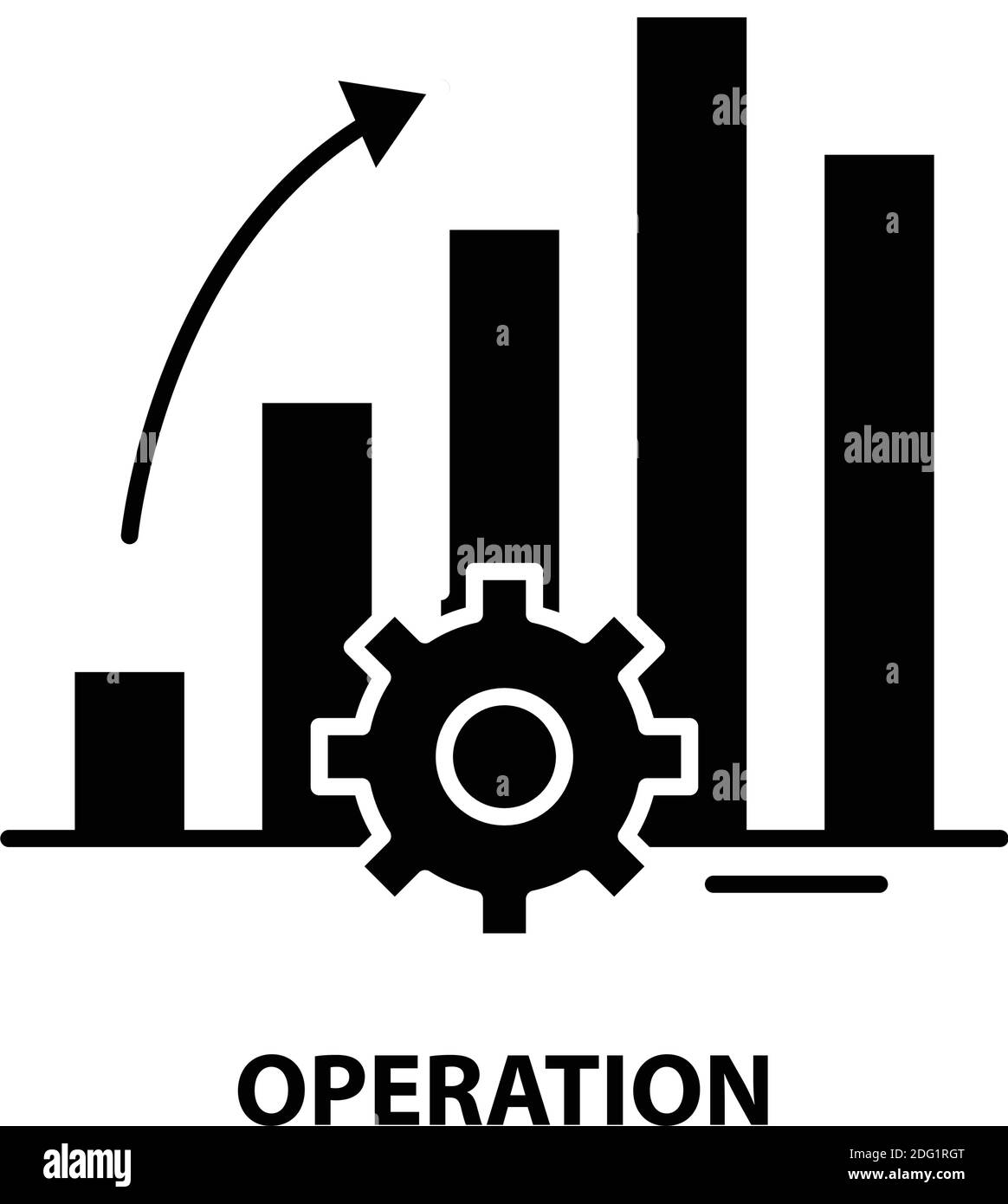 operation icon, black vector sign with editable strokes, concept ...