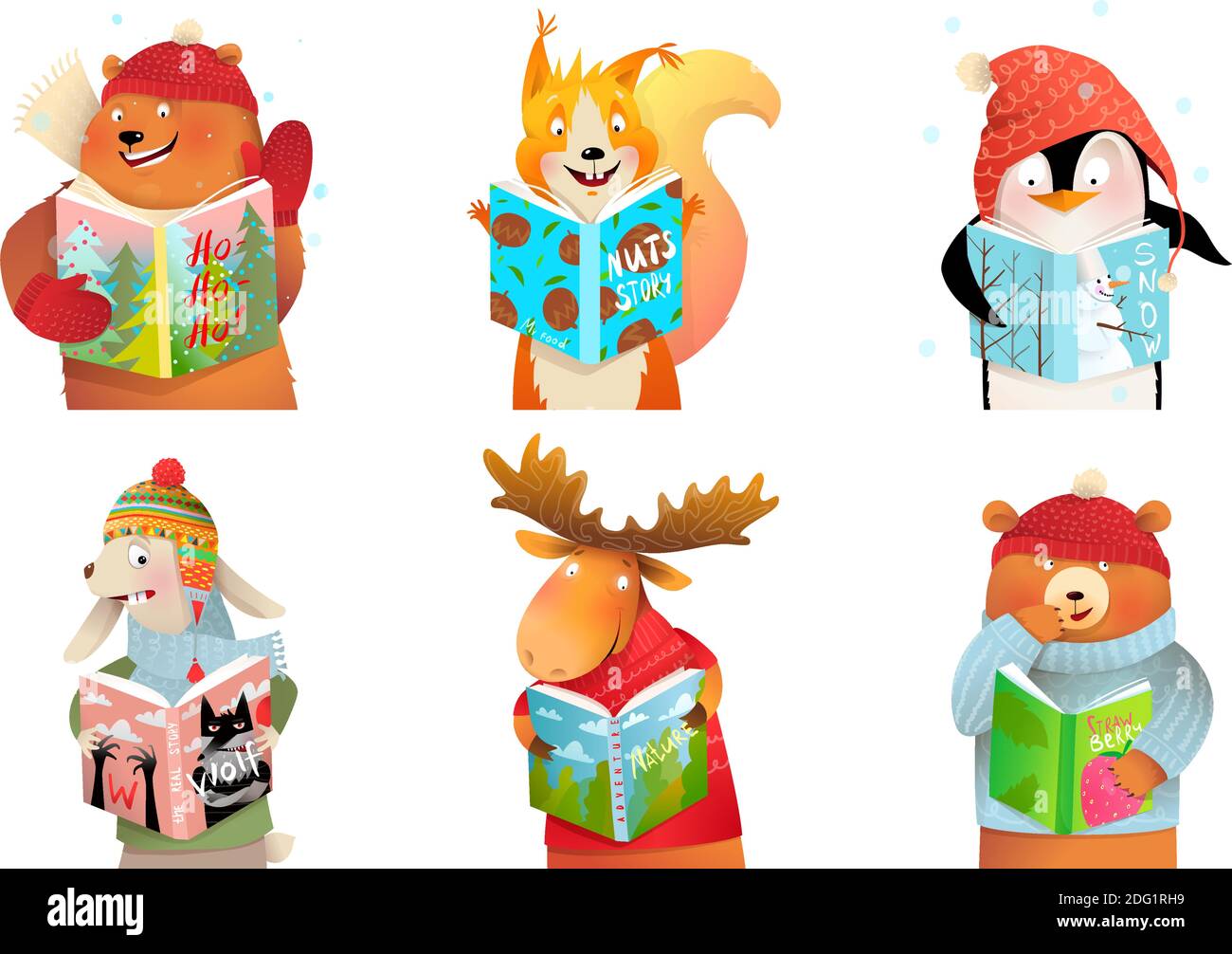 Child animals reading hi-res stock photography and images - Alamy