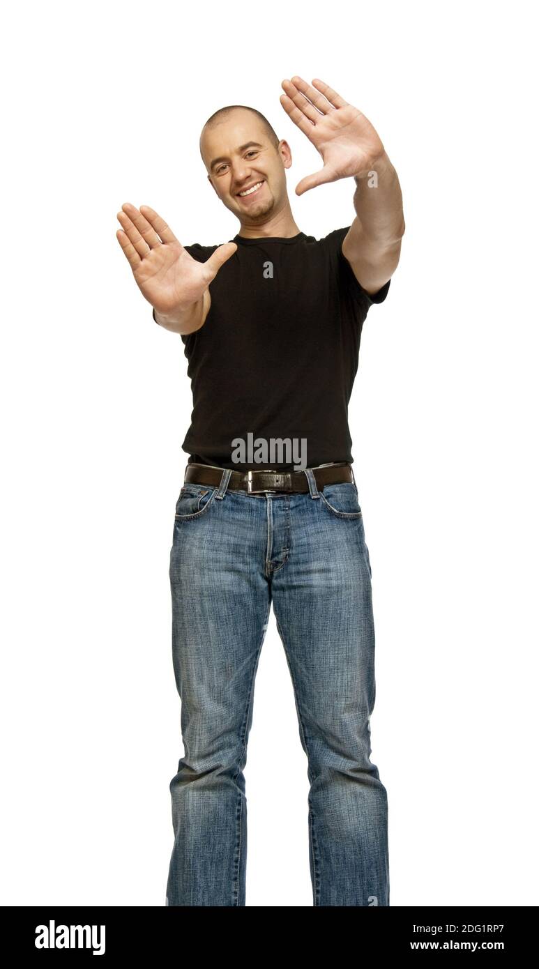 Positive young man Stock Photo - Alamy
