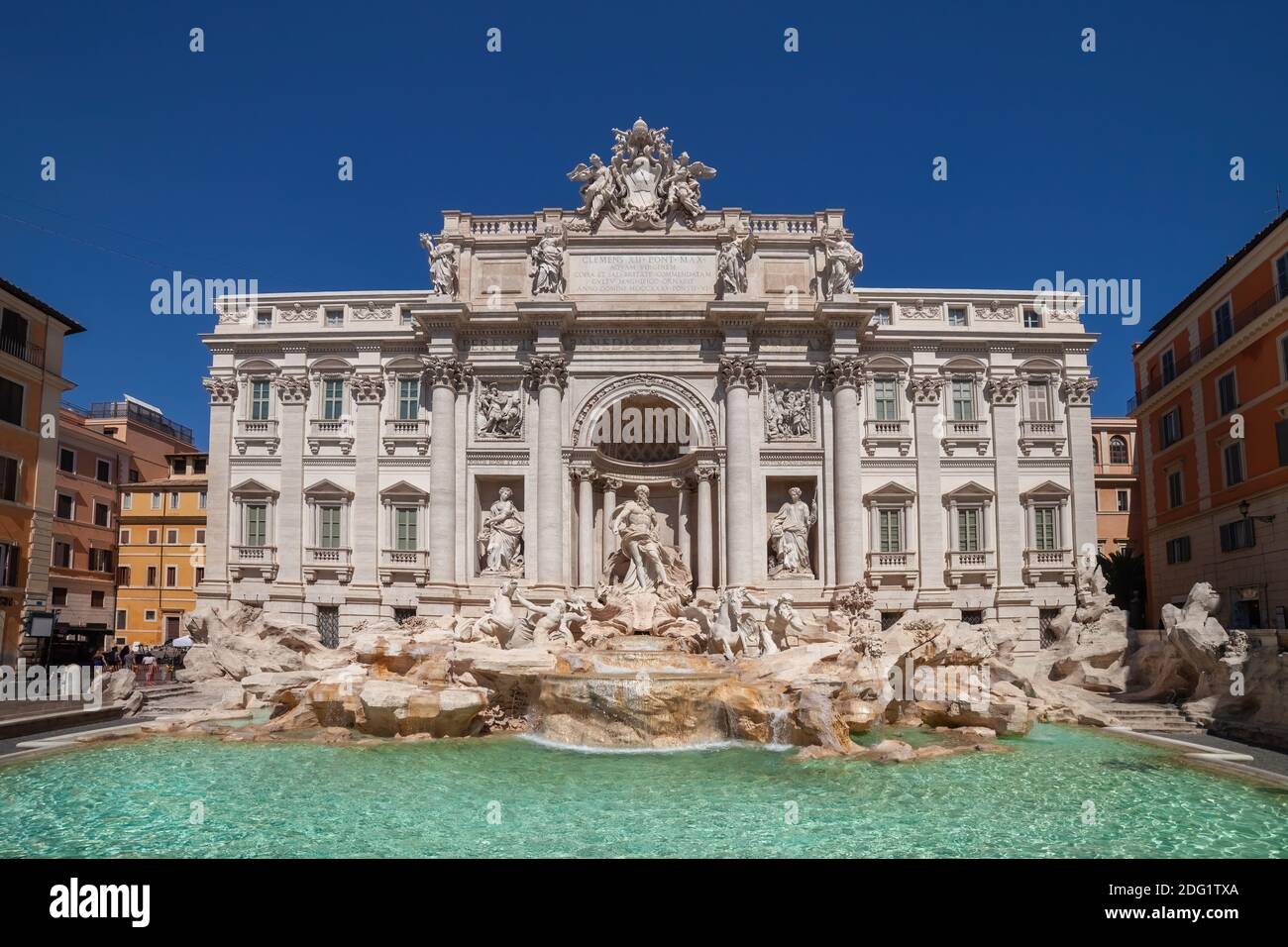Trevi Fountain in city of Rome, Italy, Baroque architecture, world ...
