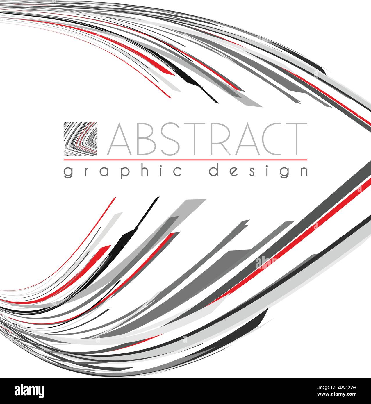 Abstract template of page with black, red and gray thin stripes. Vector ...