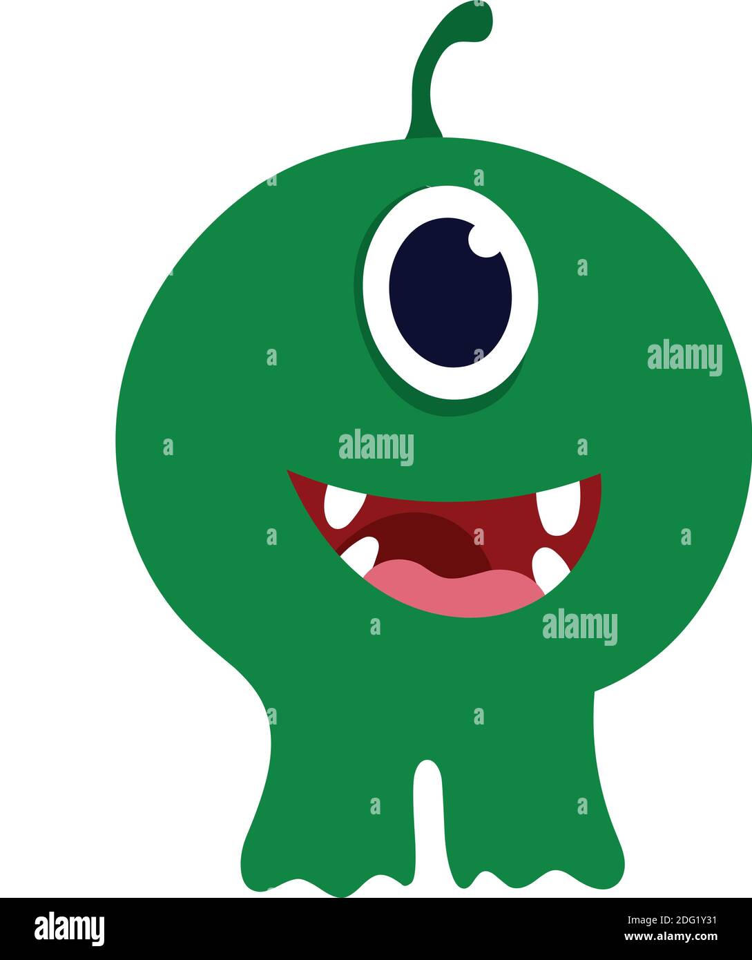 Cute Monster with one eye Stock Vector Image & Art - Alamy