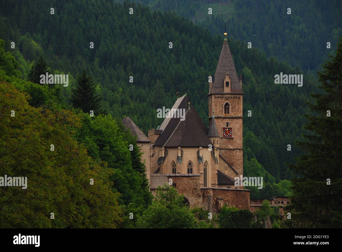 Church in the mountains right Stock Photo - Alamy