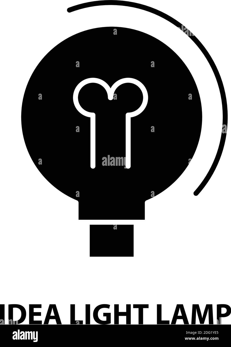 idea light lamp icon, black vector sign with editable strokes, concept ...