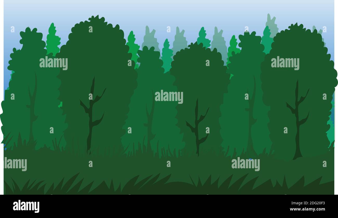 Trees Forest background Stock Vector Image & Art - Alamy