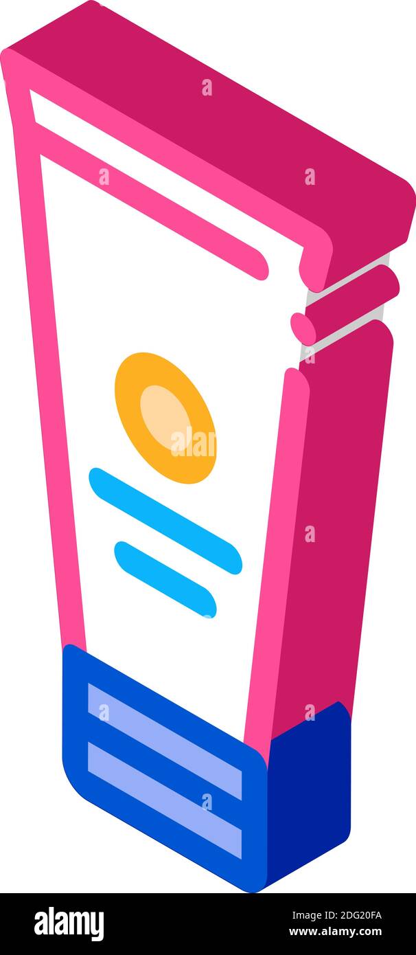cream tube isometric icon vector illustration color Stock Vector Image ...