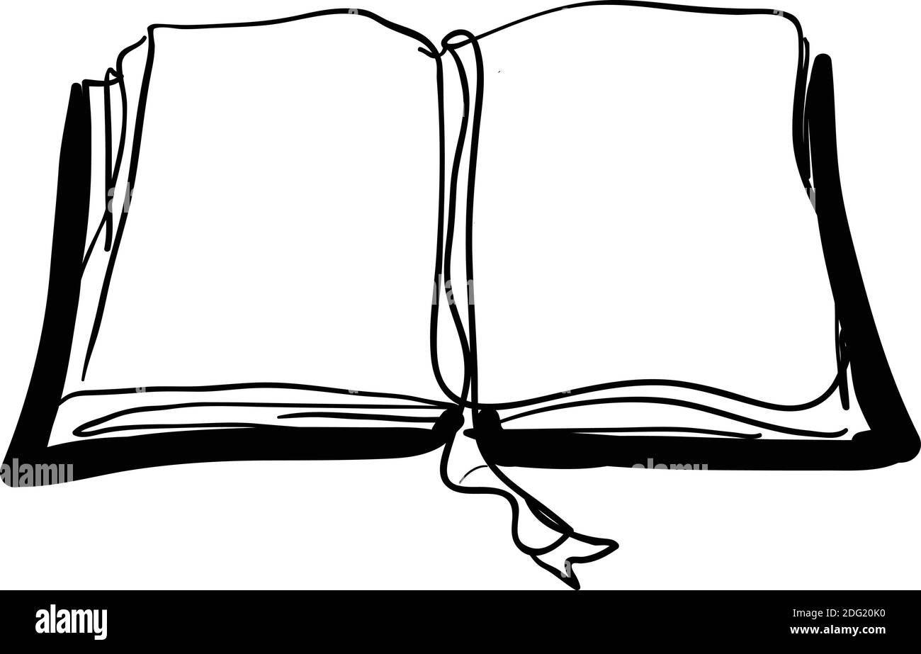 Doodle Book line art Vector Illustration Stock Vector Image & Art - Alamy