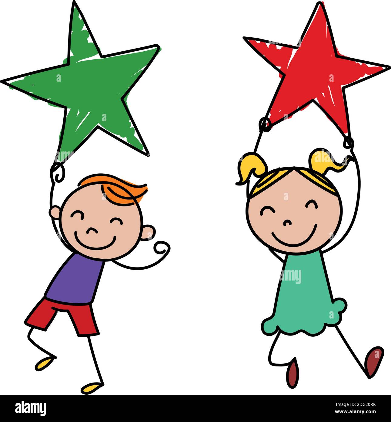 Star shape stick figure hi-res stock photography and images - Alamy