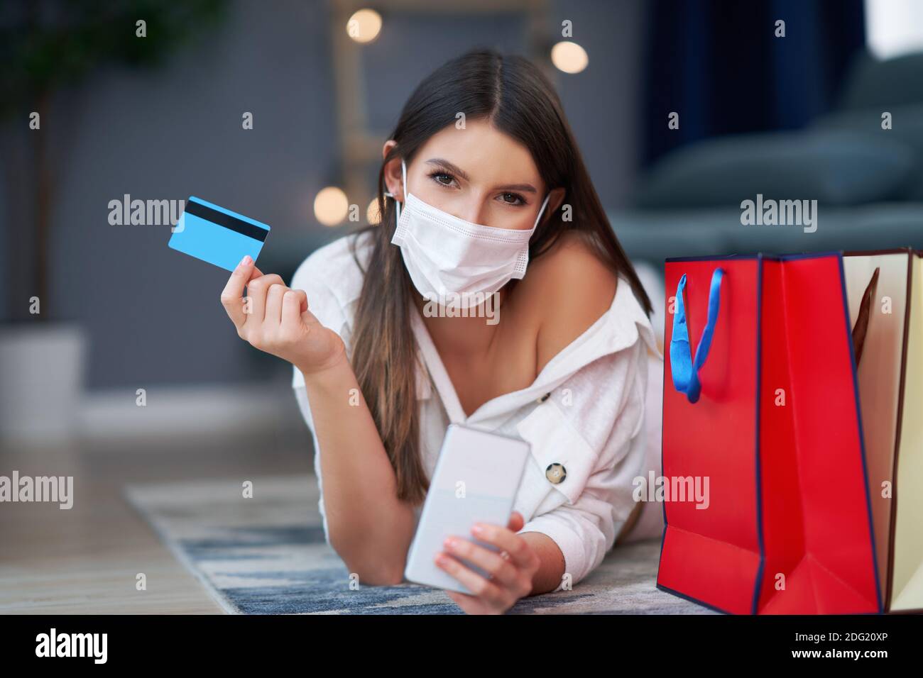 Pretty woman in mask hi-res stock photography and images - Alamy