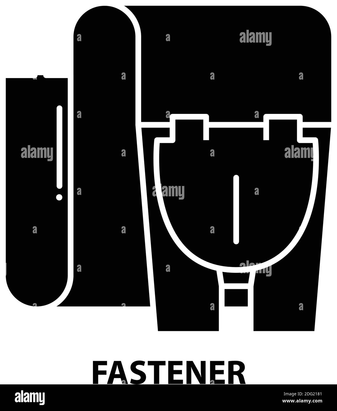 fastener icon, black vector sign with editable strokes, concept ...