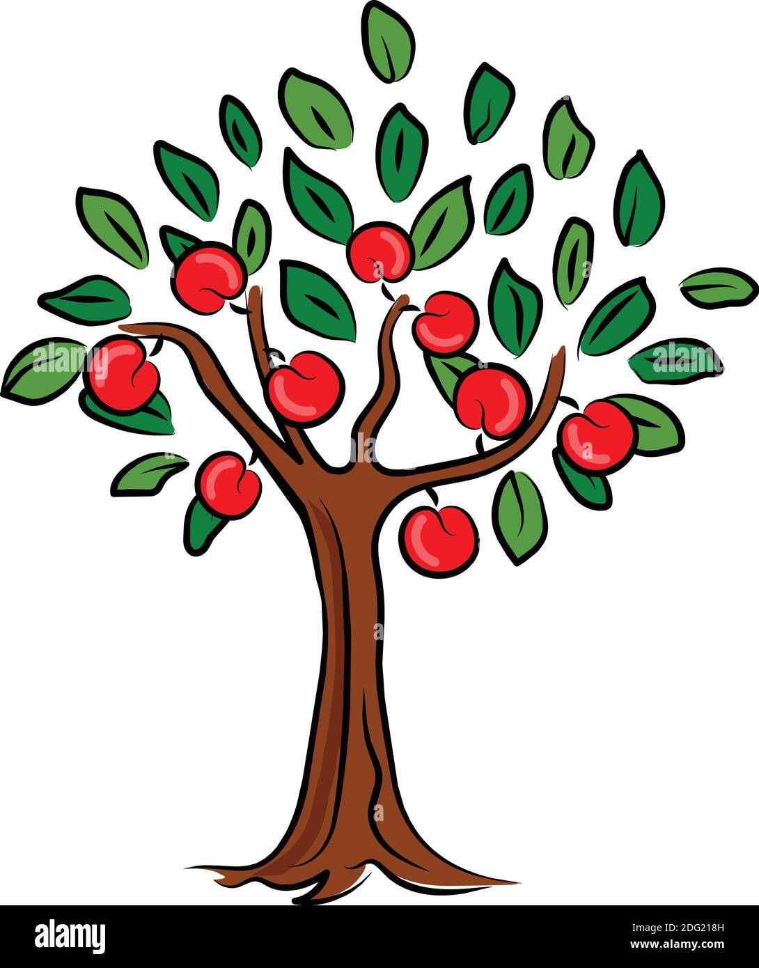 Apple Tree Vector Stock Vector Image & Art - Alamy