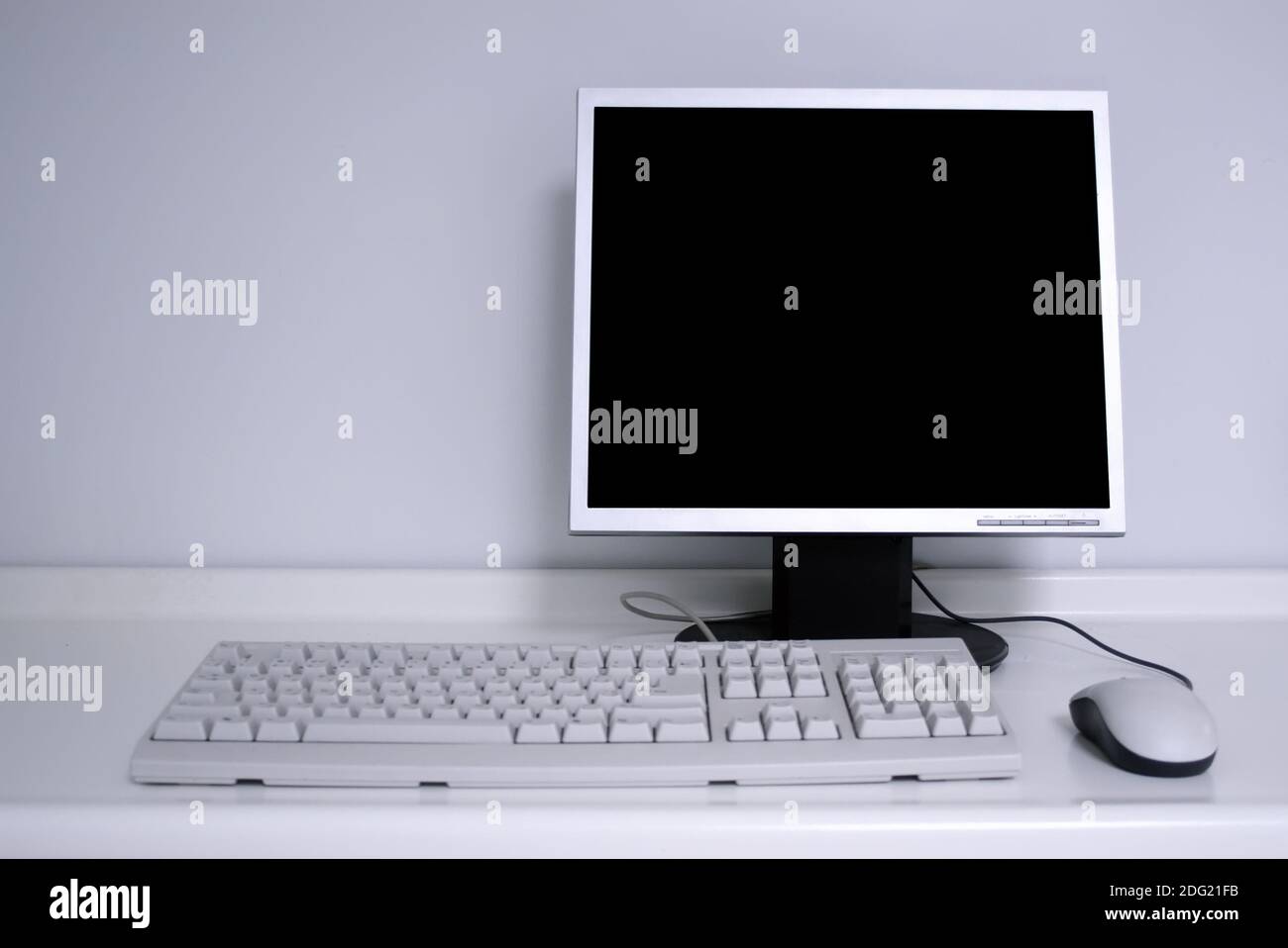 PC with black desktop Stock Photo - Alamy