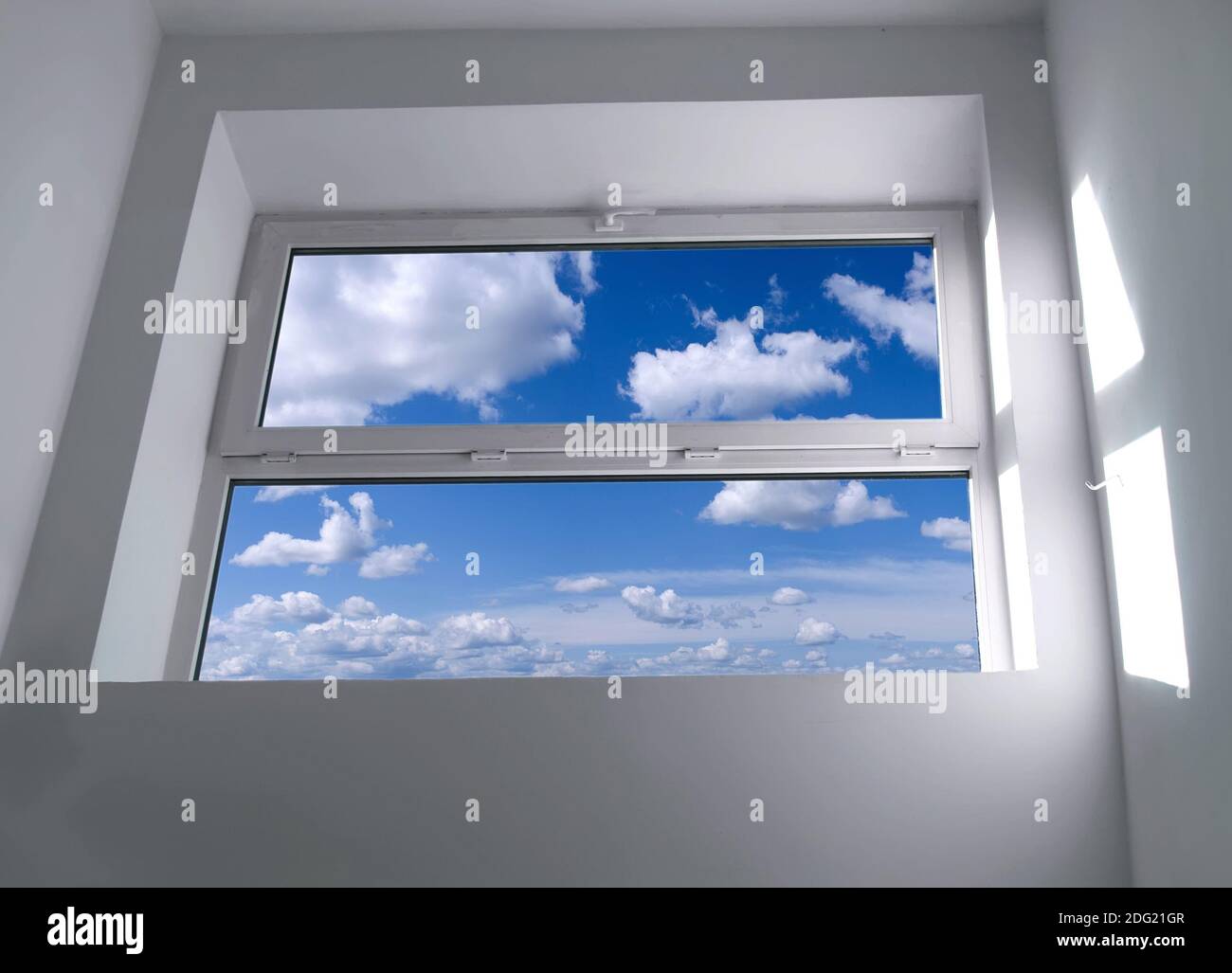 Window with blue sky Stock Photo - Alamy