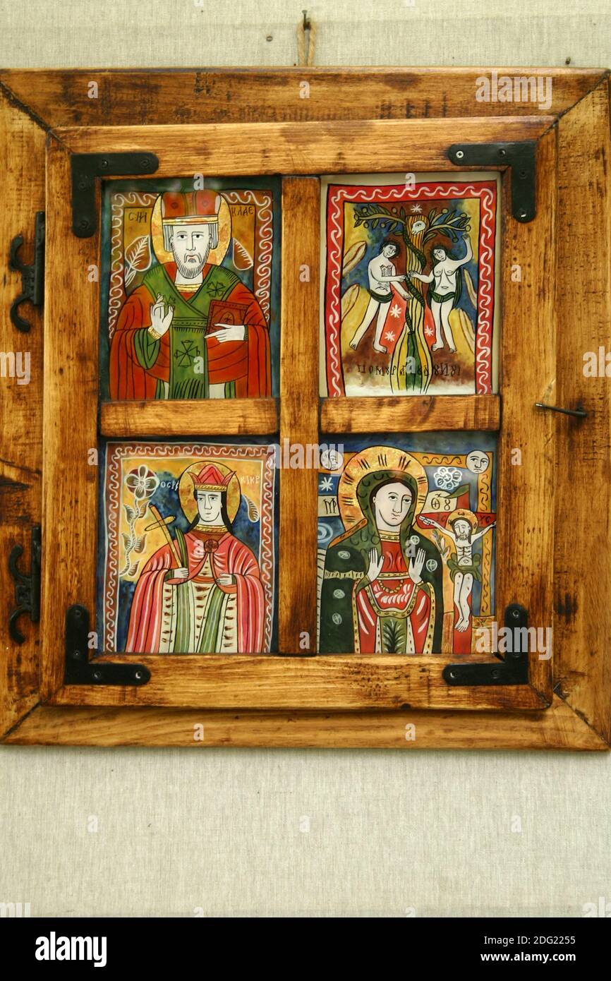 Christian saints painted on hi-res stock photography and images - Alamy