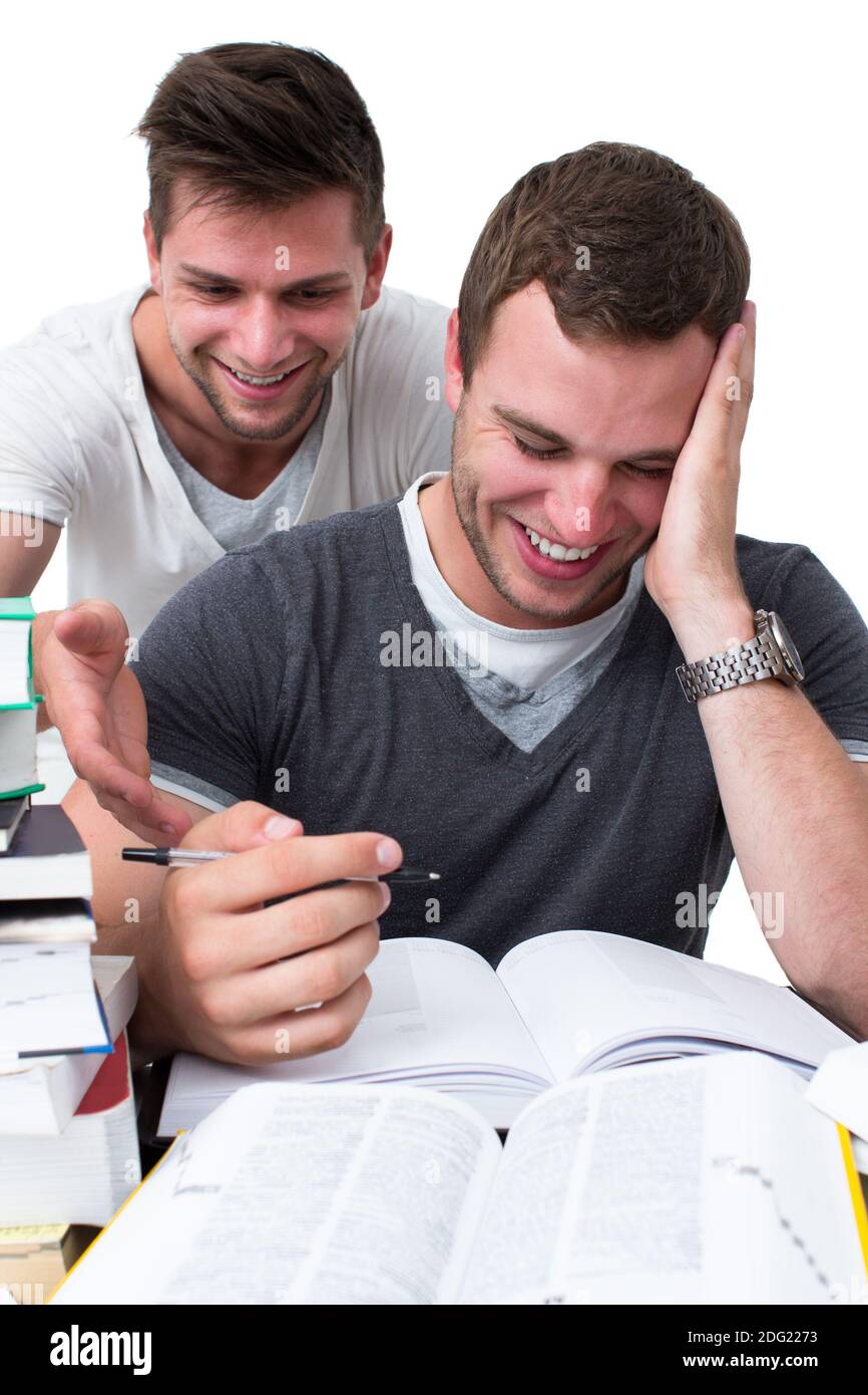 Two men reading paper hi-res stock photography and images - Alamy