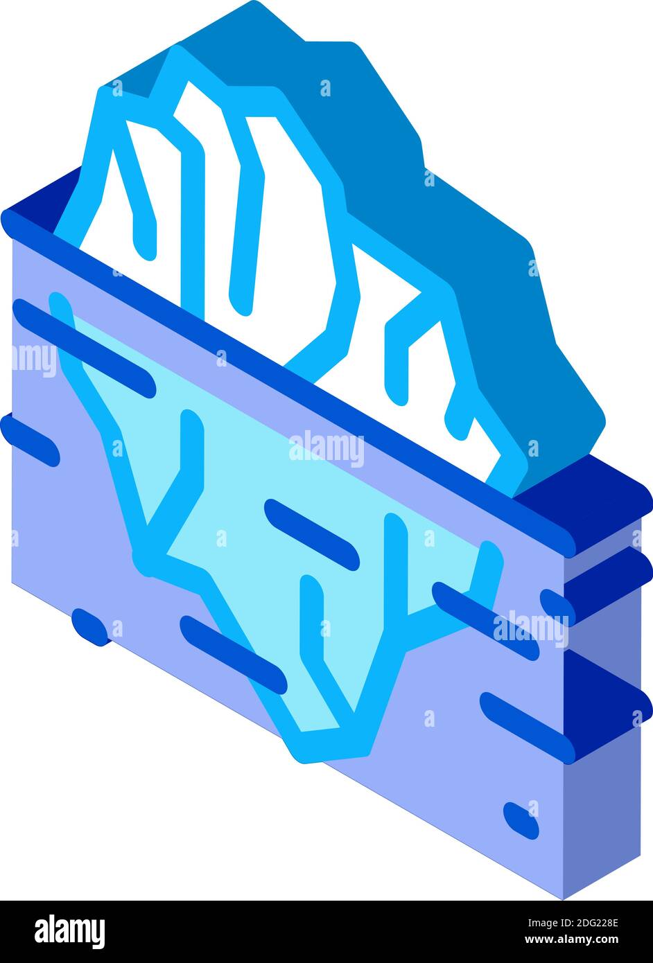 iceberg in ocean isometric icon vector illustration Stock Vector Image ...