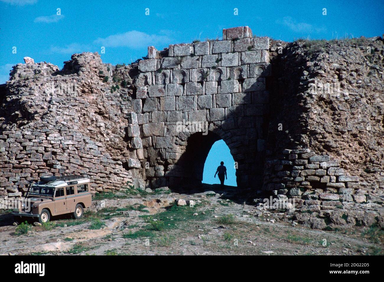 South citadel gate, Takht-e Sulaiman, site of Sasanian fire temple and ...