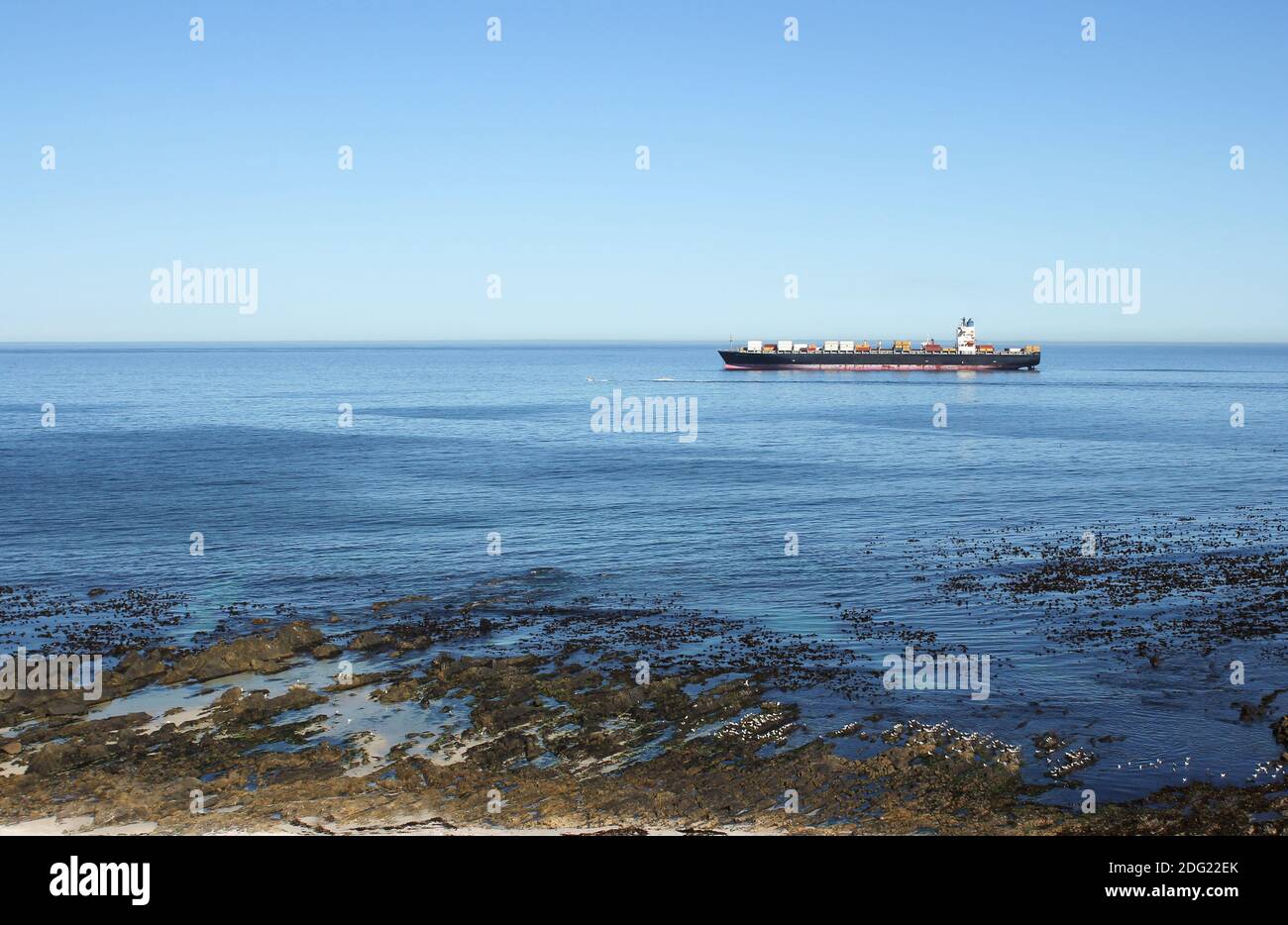 Container Ship on sea Stock Photo - Alamy