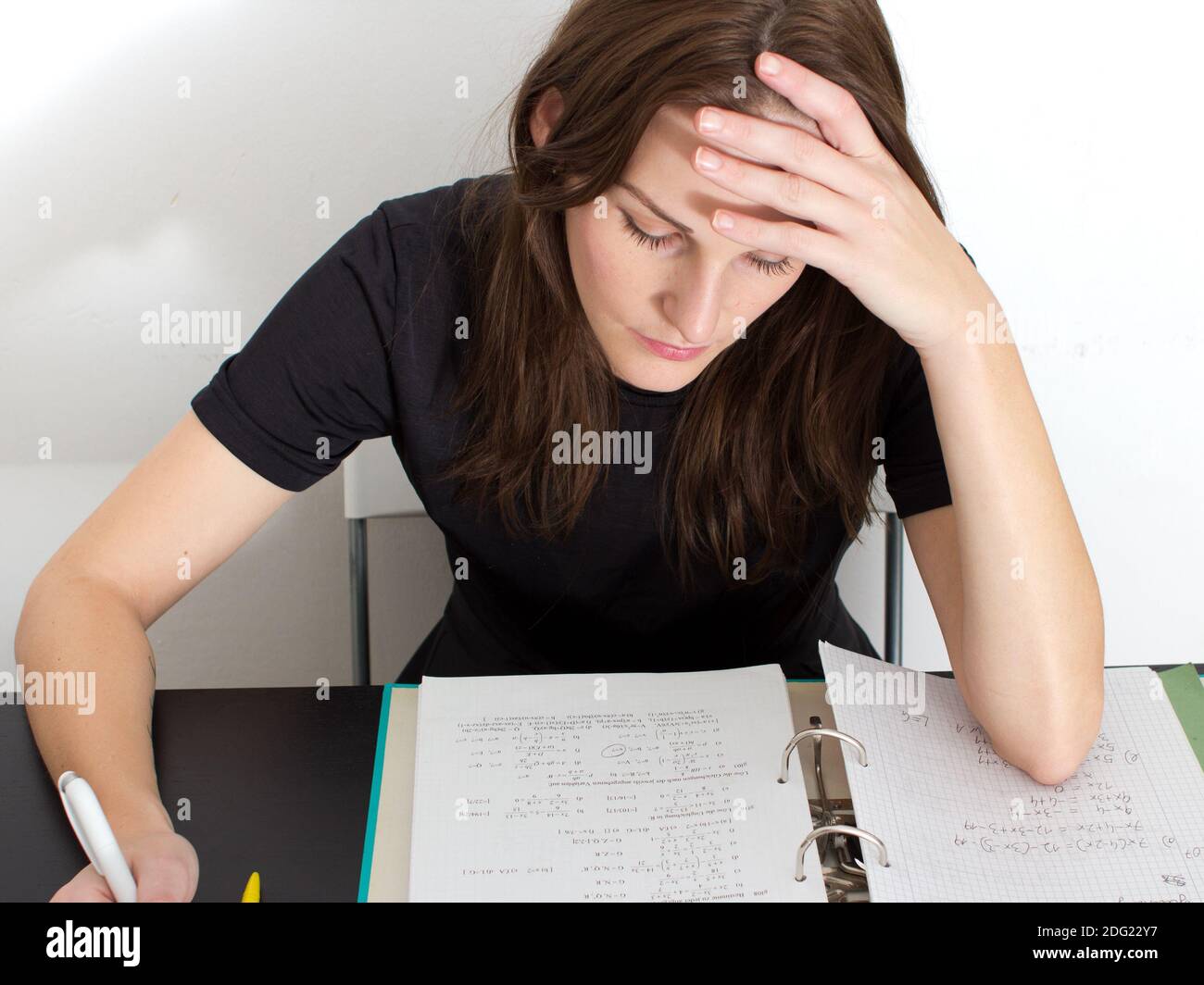 Young Lady Writing Note High Resolution Stock Photography and Images ...