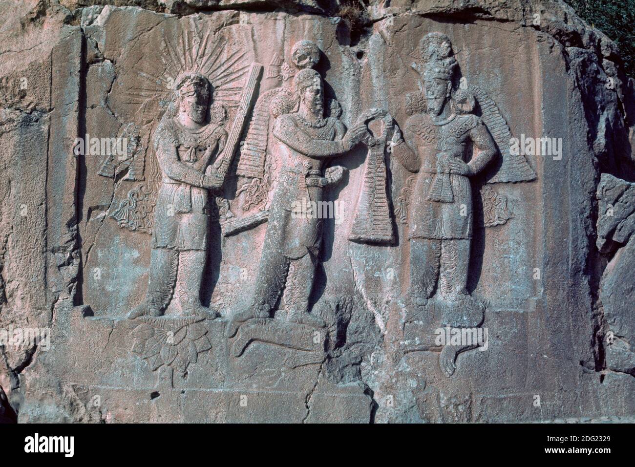 The Coronation of Ardashir II, Taq-e Bostan, or Bustan, rock-cut ...