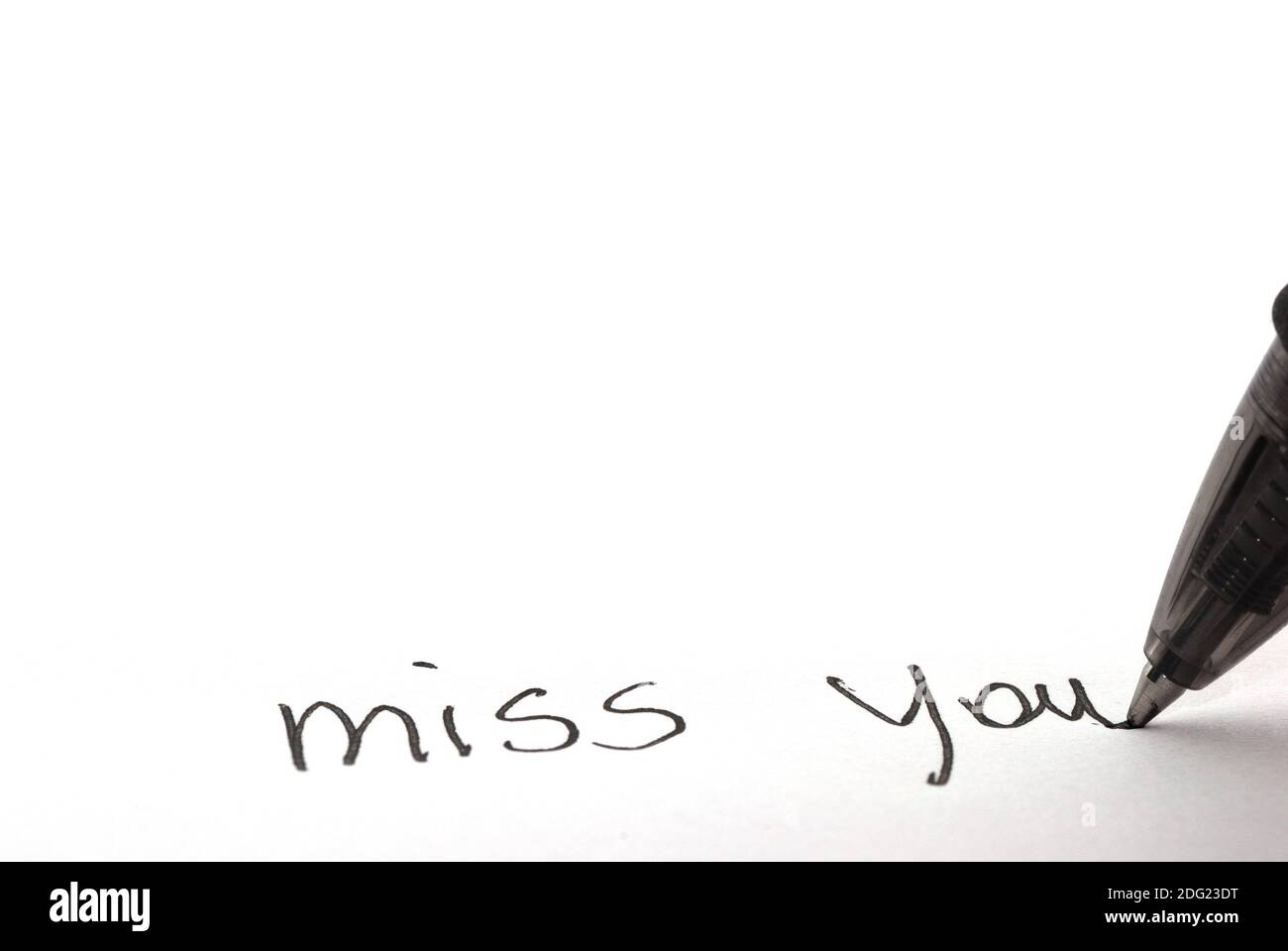 Miss you written Stock Photo - Alamy