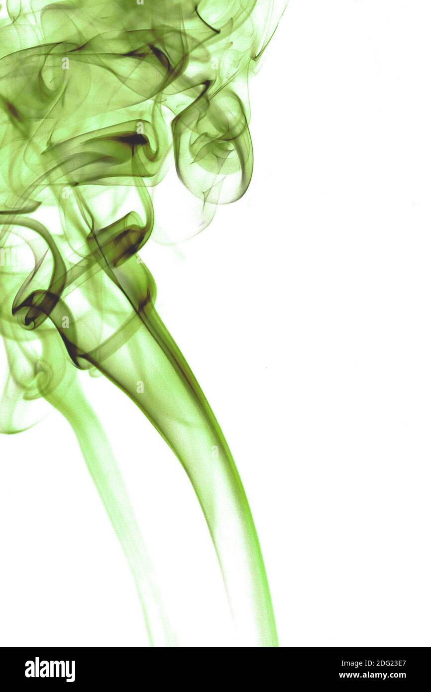 Green smoke detail Stock Photo - Alamy