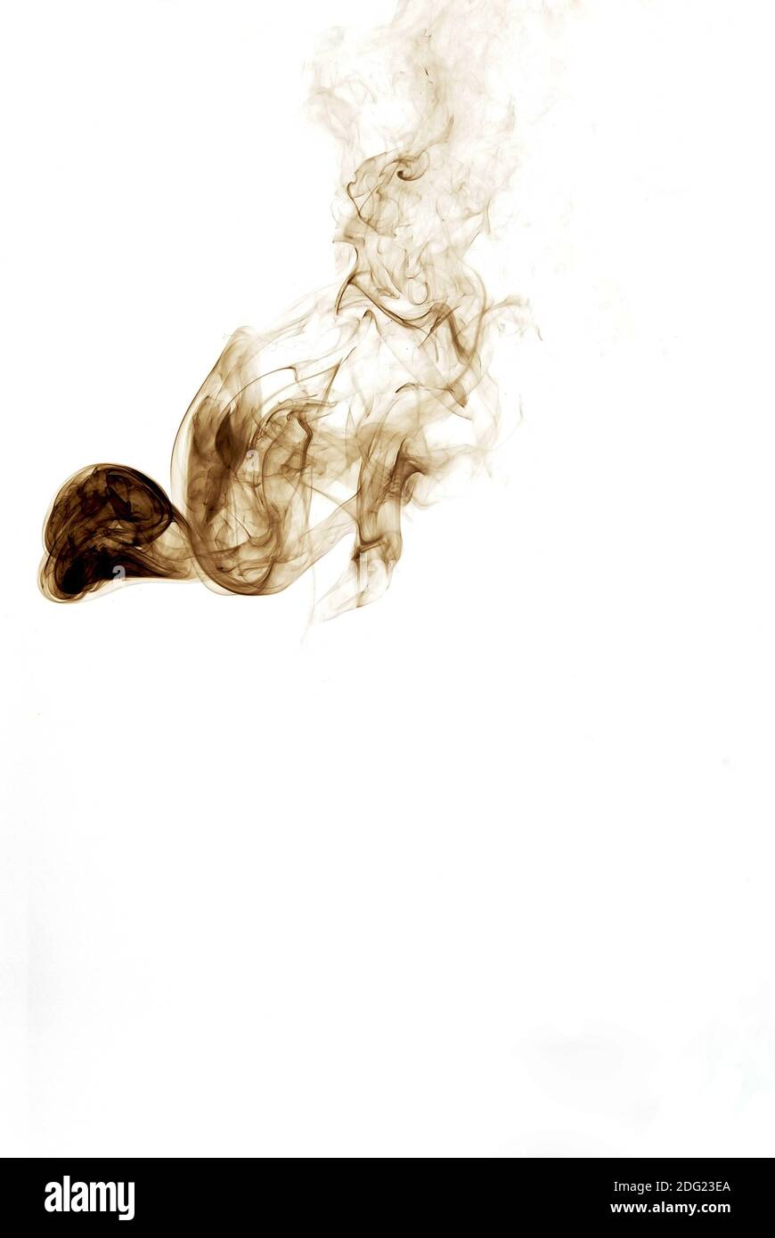 Brown smoke on white Stock Photo - Alamy