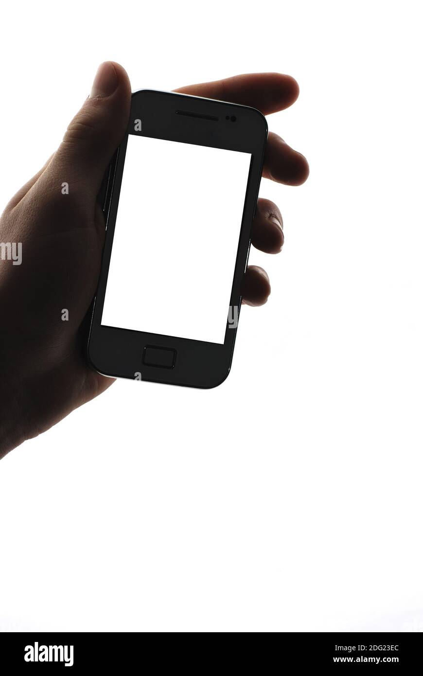 Hand phone on top hi-res stock photography and images - Alamy