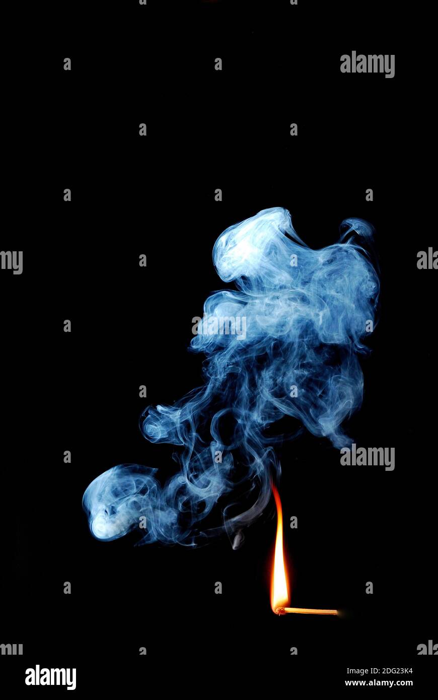 Smoke with long flame Stock Photo - Alamy