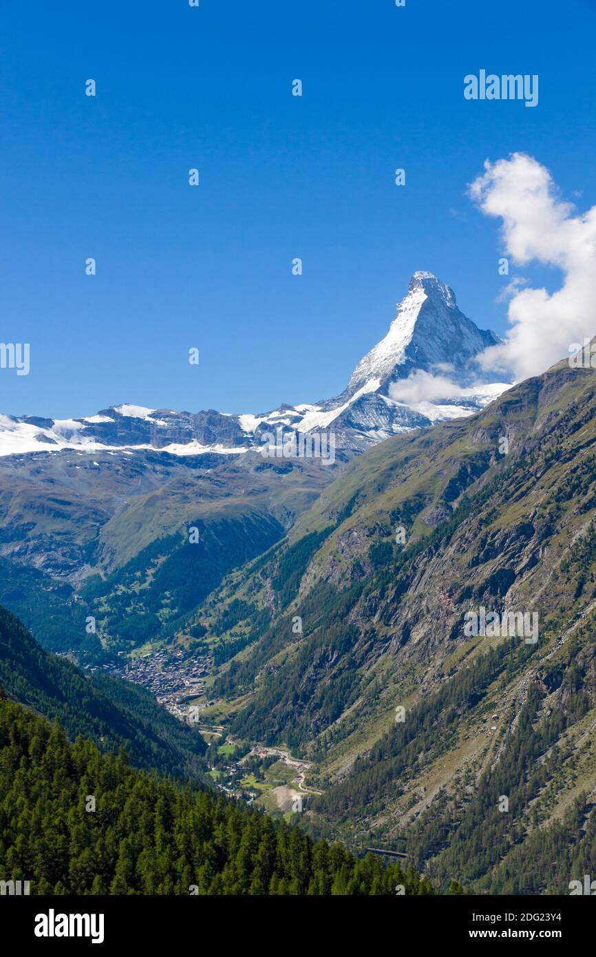 The Zermatt valley in Switzerland Stock Photo - Alamy