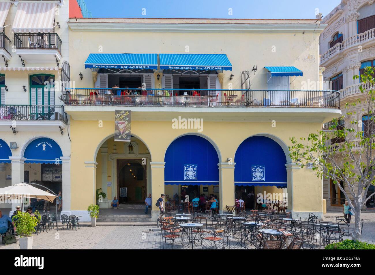 Colonial style architecture in Old Plaza (Plaza Vieja) which is a ...